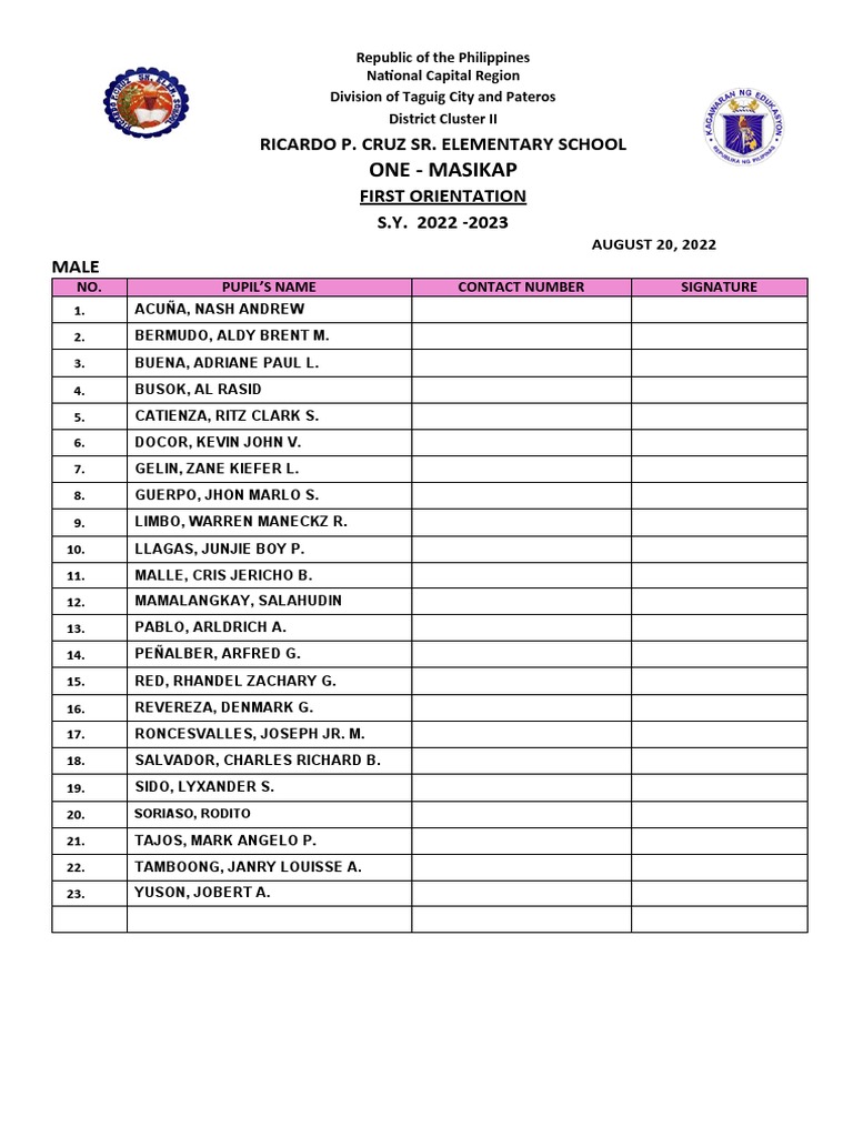 Attendance One Masikap 2022 2023 | PDF
