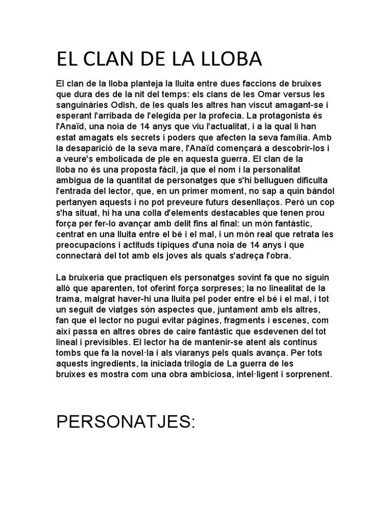 El Clan de La Lloba | PDF