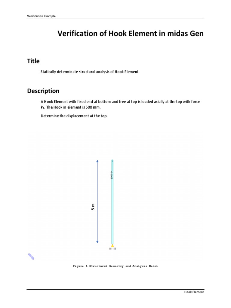 Verification of Hook Element in Midas Gen | PDF | Structural Analysis | Continuum Mechanics