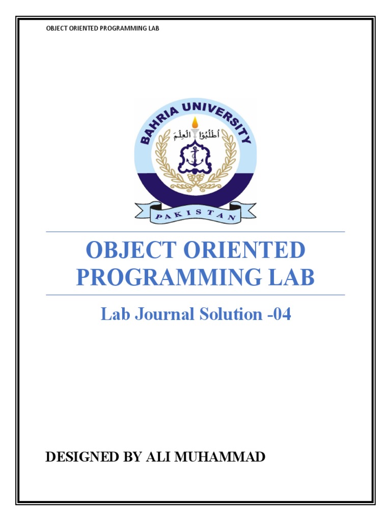 OOP LAB JOURNAL 04 28122022 015042am | PDF | Systems Engineering ...