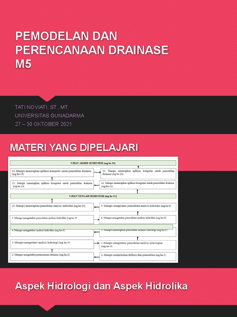 Pemodelan Dan Perencanaan Drainase M5 | PDF