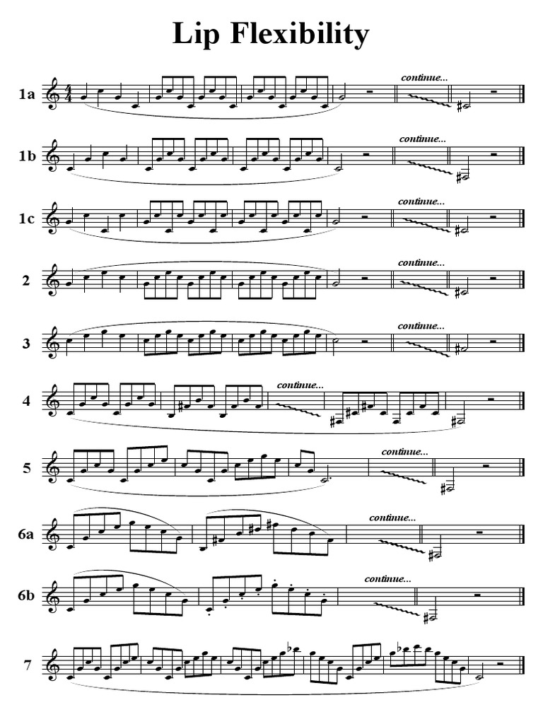 Lip Flexibility For Trumpet | PDF
