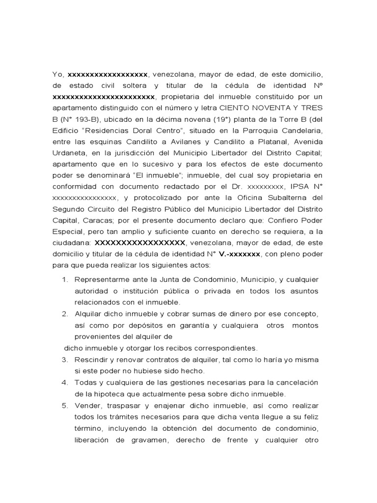 PODER ESPECIAl | PDF | Condominio | Justicia