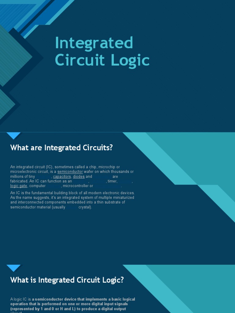 What are Integrated Circuits and Logic | PDF | Integrated Circuit | Electronic Circuits