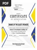 Templates For Barangay Assembly | PDF