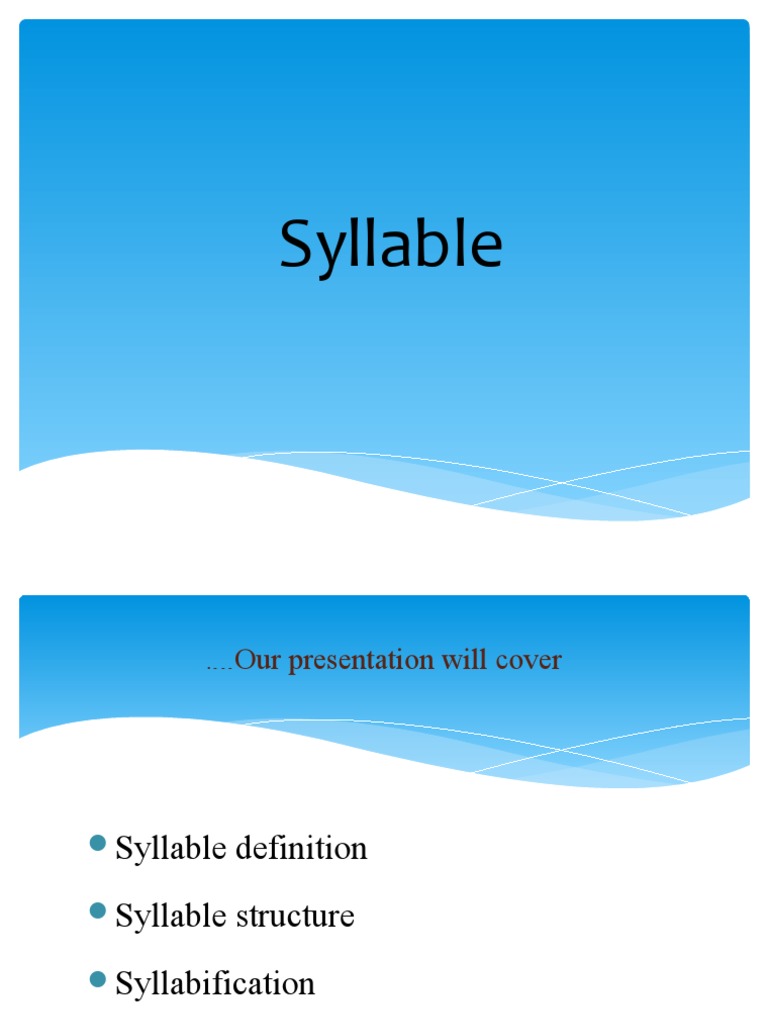 Syllable | PDF | Syllable | Linguistics