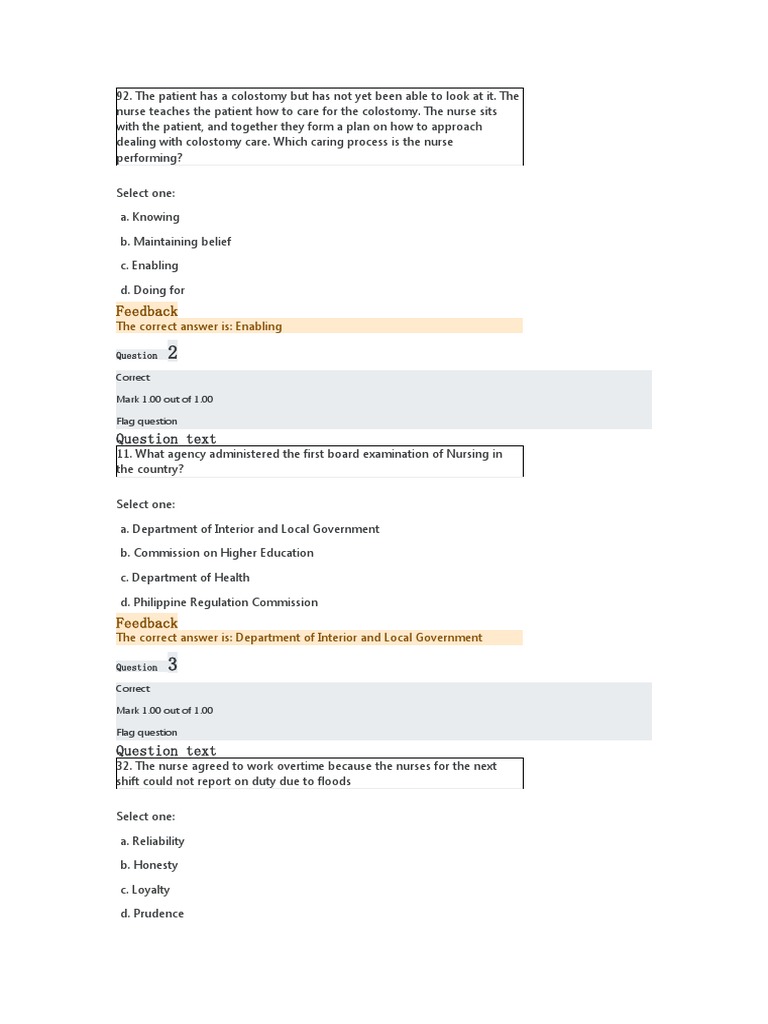 Funda Exam | PDF | Nursing | Communication
