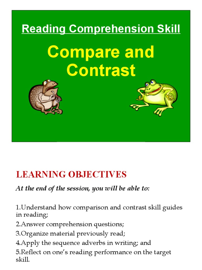 Compare and Contrast Reading Skills | PDF | Chimpanzee | Cakes