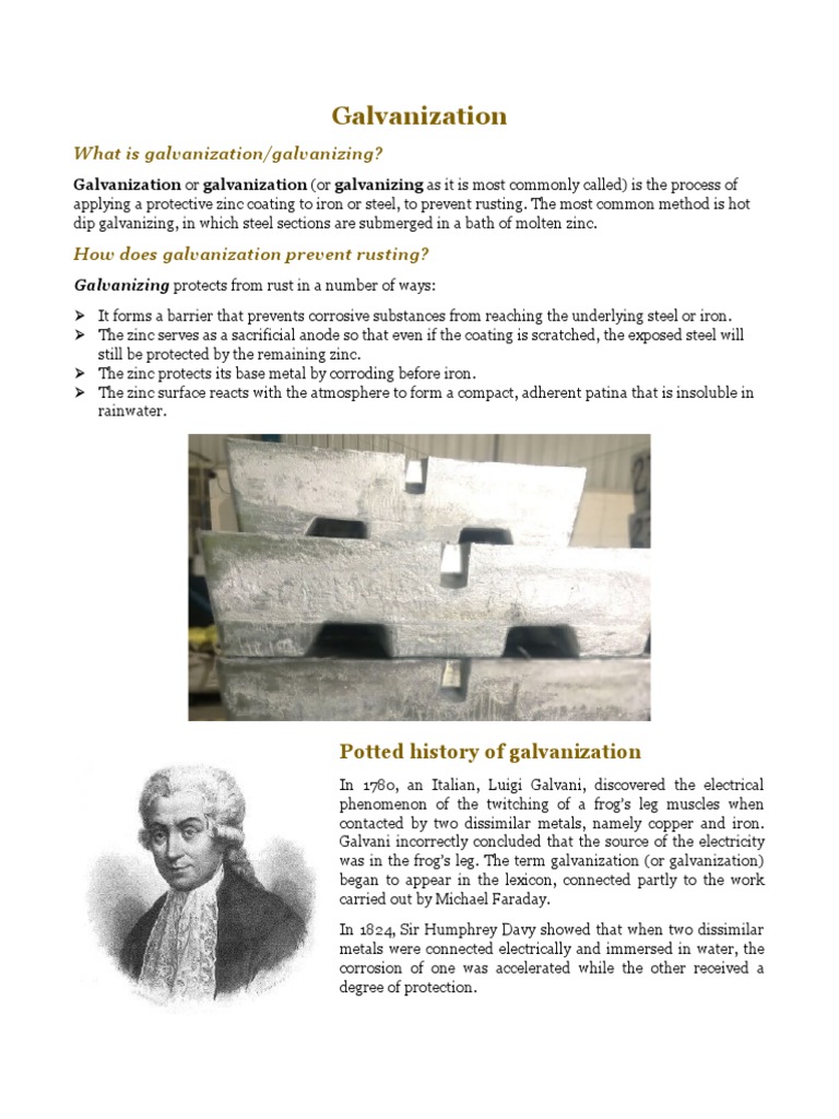 Galvanization - Science | PDF | Galvanization | Rust