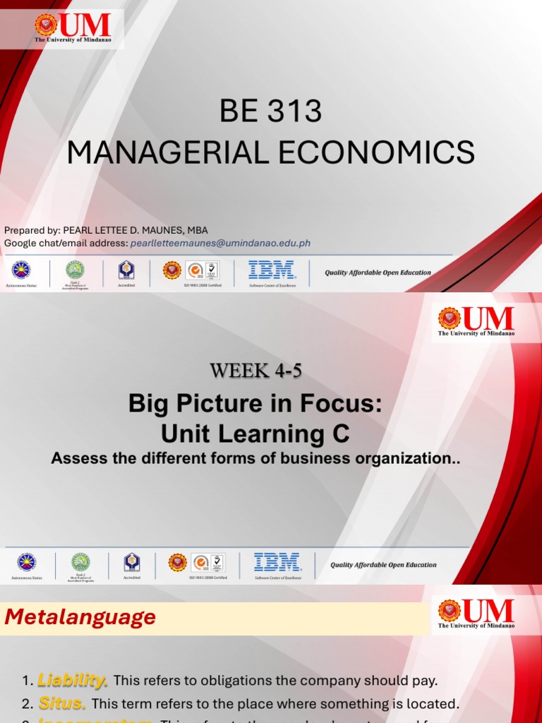 Be 313 - Week 4-5 - Unit Learning C | PDF | Stocks | Partnership