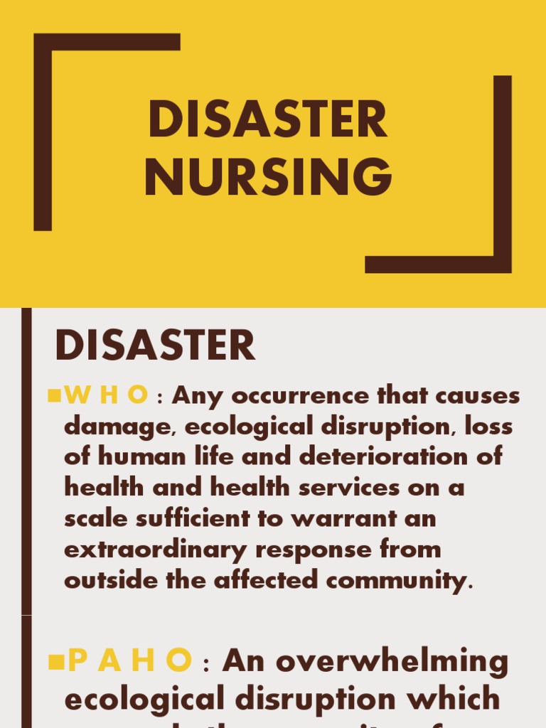 DISASTER NURSING ppt1 | PDF | Emergency Management | Natural Disasters