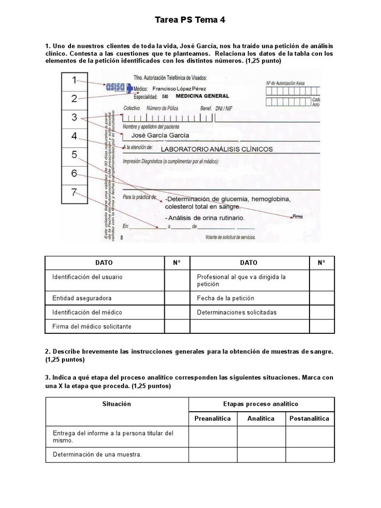 Tarea PS Tema 4 | PDF | Medicina CLINICA | Especialidades Medicas