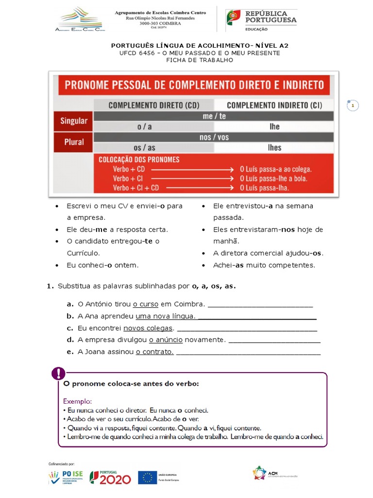 UFCD 6456 Ficha 2 | Download grátis PDF | Portugal