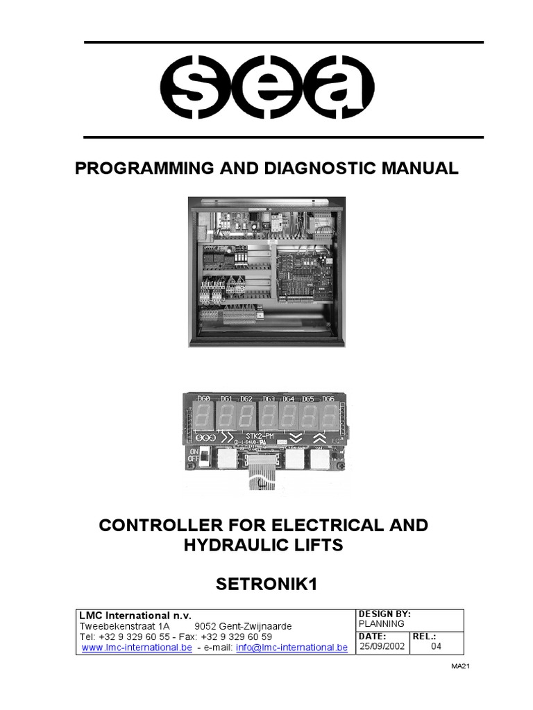 Programming and Diagnostic Manual for the SETRONIK1 Controller for Electrical and Hydraulic ...