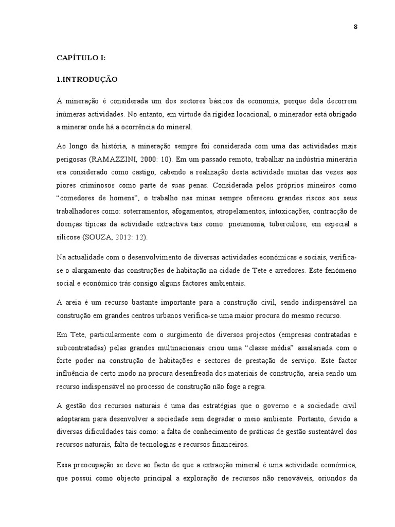Impactos ambientais resultantes da extração de areia no rio Révubué ...