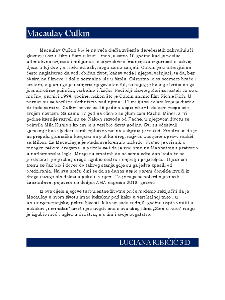 Macaulay Culkin | PDF