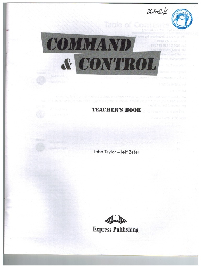 Command and Control Teachers Book | PDF