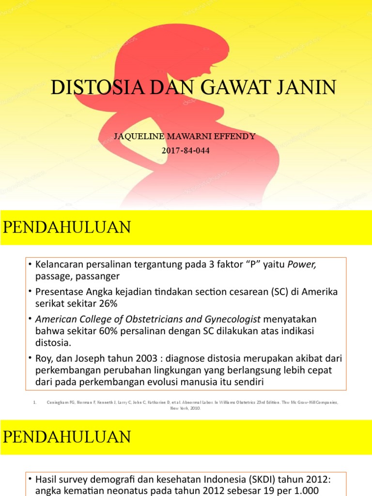 Refarat 1 - DIstosia Dan Gawat Janin | PDF