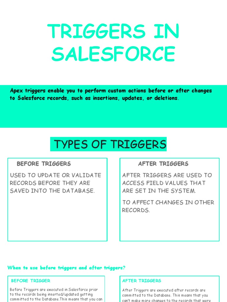 Triggers in Salesforce! | Download Free PDF | Systems Engineering | Computer Programming