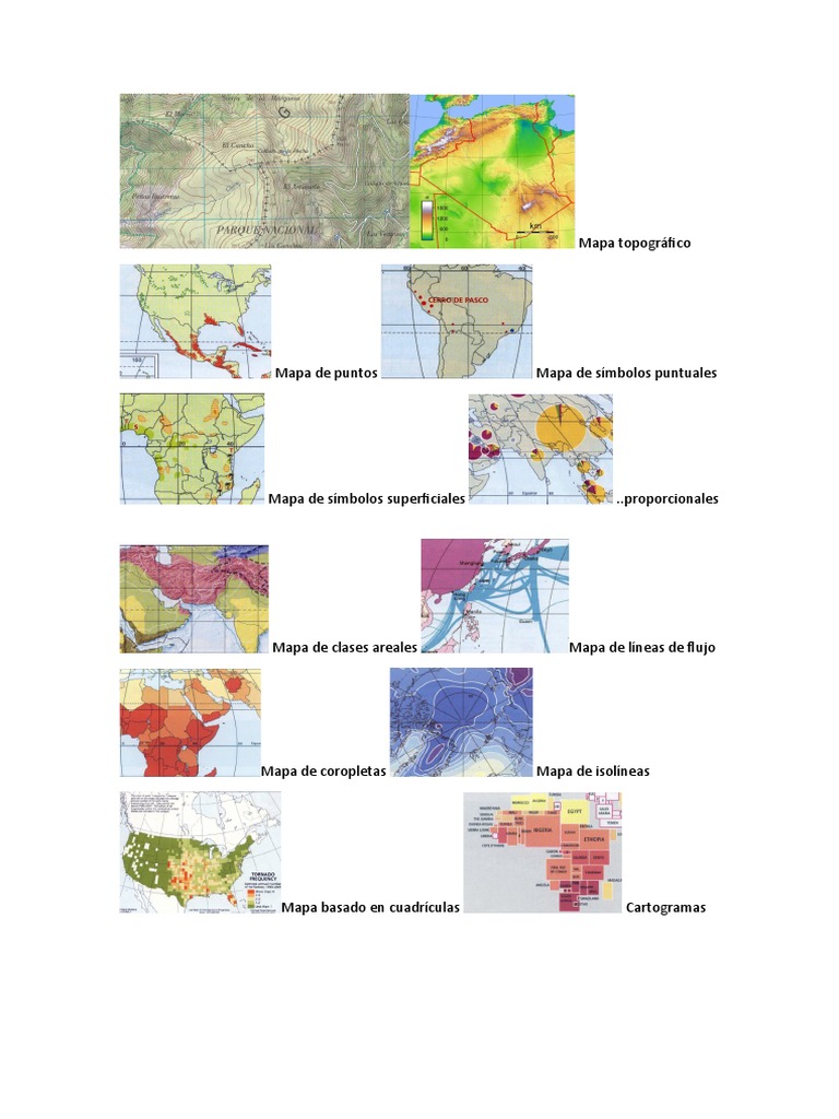 Tipos de mapas topográficos y sus características principales | PDF