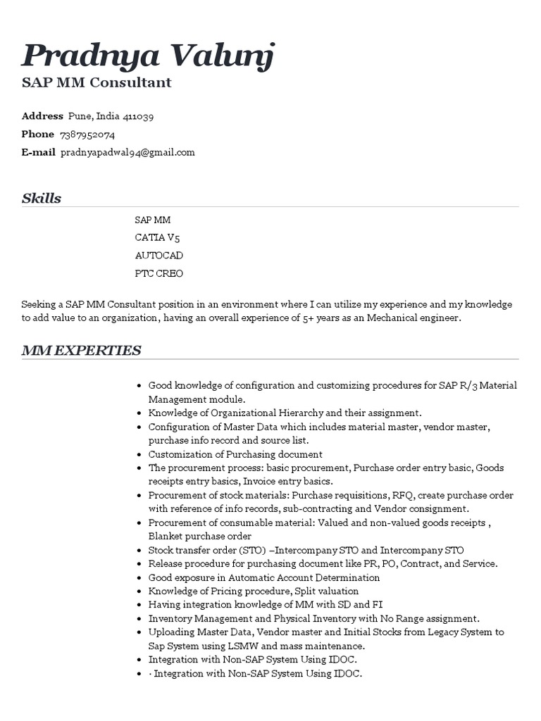 Pradnya Valunj Resume 8 | PDF | Automation | Computing