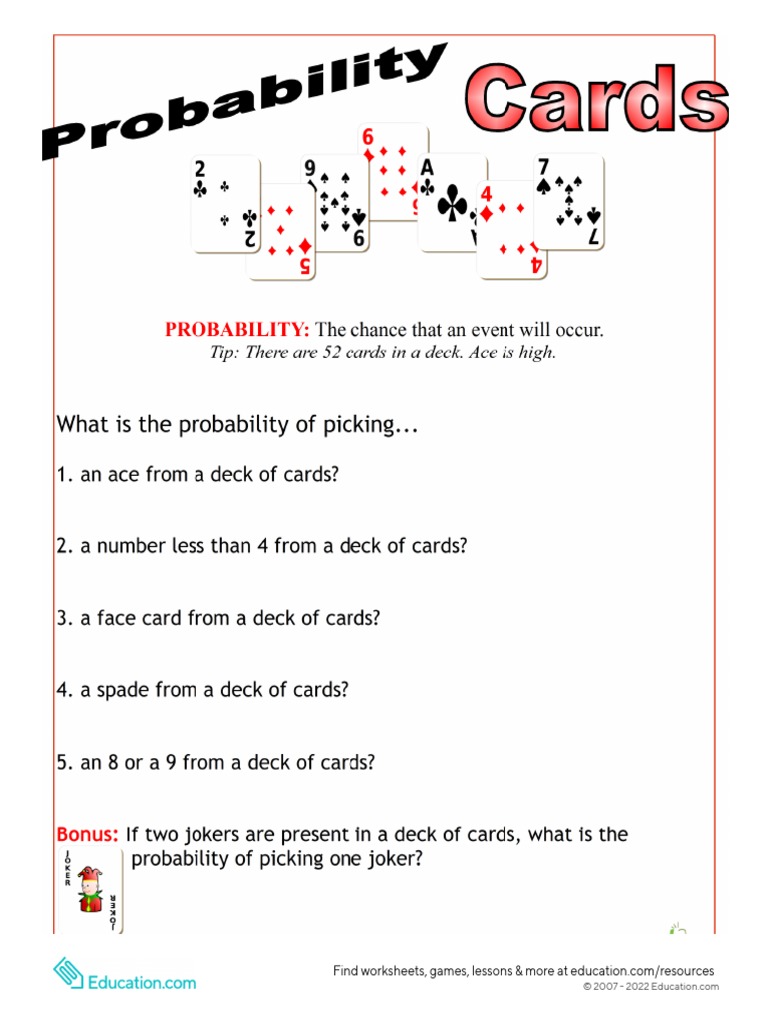 Deck of Cards Probability 1 | PDF