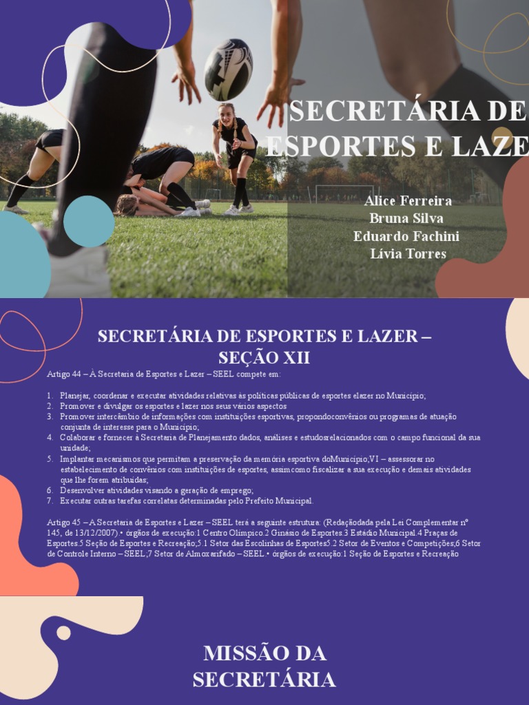 Secretária - Esporte e Lazer | PDF
