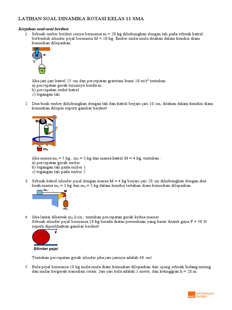Latihan Soal Dinamika Rotasi Kelas 11 SMA | PDF