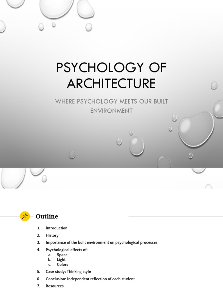 Lec 12 Psychology of Architecture | Download Free PDF | Psychology | Space