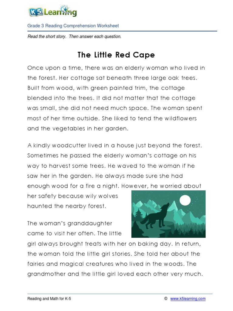 Grade 3 Story Little Red Cape | PDF