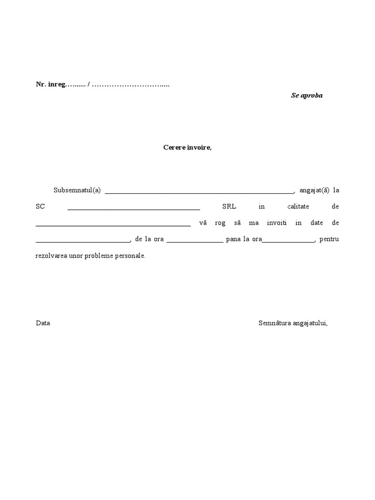 Cerere Invoire | PDF