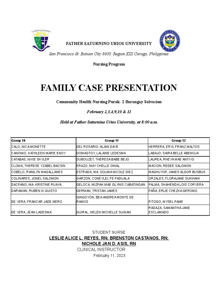 Family Case Study in Community Health Nursing | PDF | Tobacco Smoking ...
