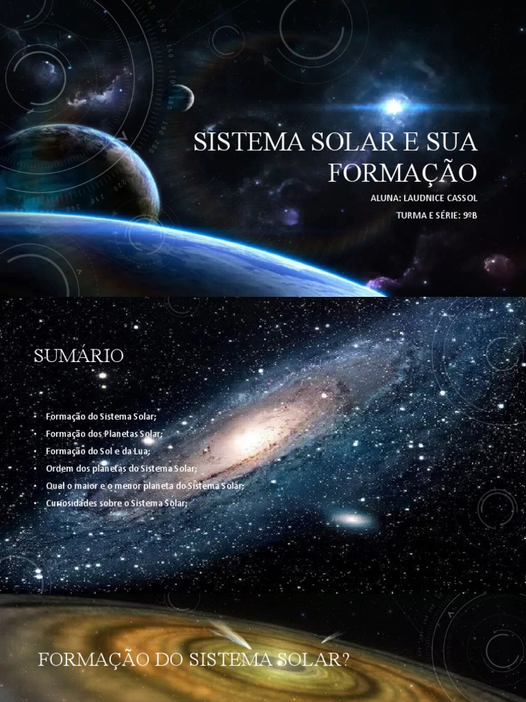 Formação e Curiosidades do Sistema Solar | PDF | Planetas | Sistema Solar