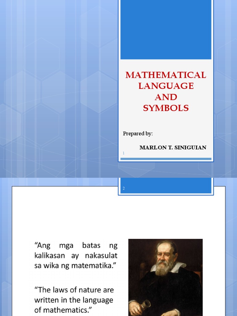 Chapter 2 MATHEMATICAL LANGUAGE Autosaved | PDF | Function (Mathematics) | Set (Mathematics)