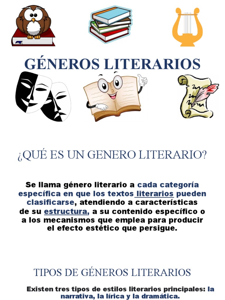 Tipos y Definición de Géneros Literarios | PDF