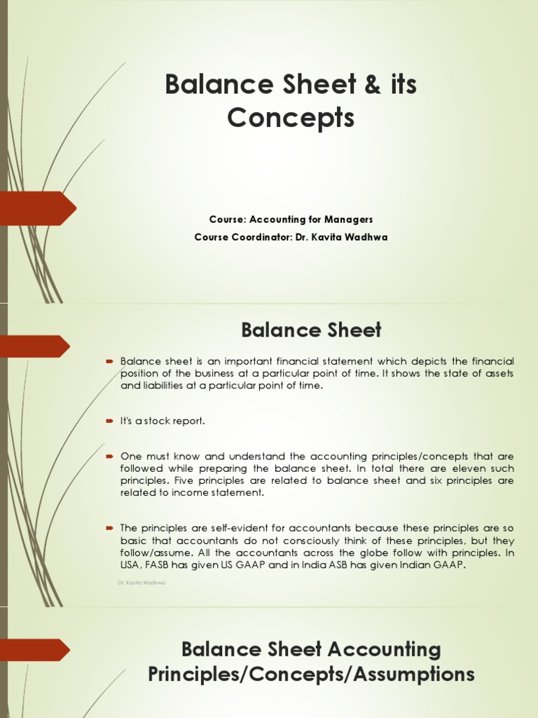 Balance Sheets and Its Concepts | PDF | Equity (Finance) | Balance Sheet