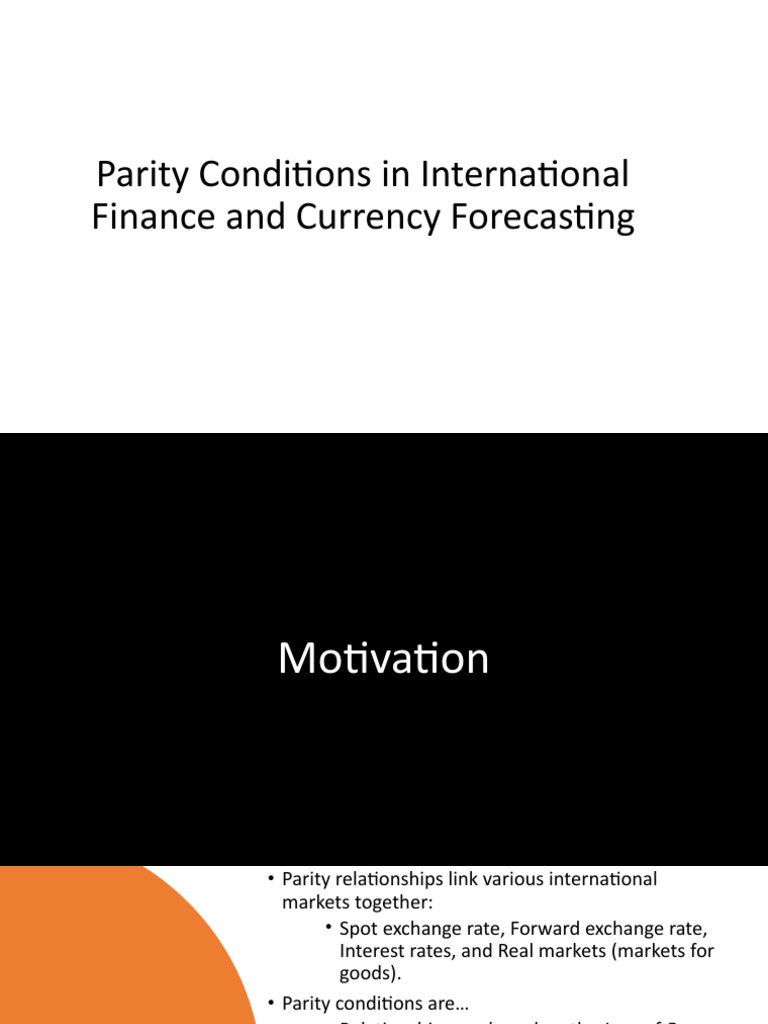 PPT-4 Parity Conditions and Currency Forecasting | Download Free PDF ...