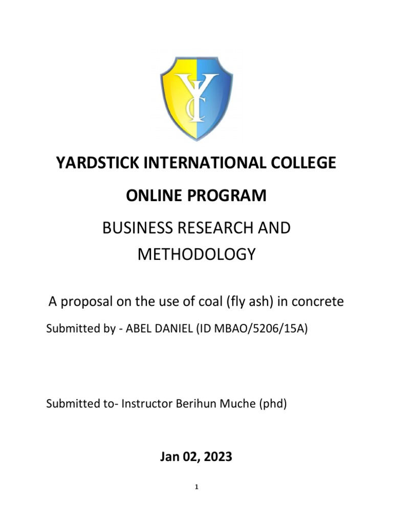 BRM Assignment One MBAO | PDF | Concrete | Fly Ash