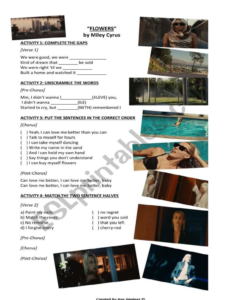 Flowers-Miley Cyrus-Bigversion | PDF