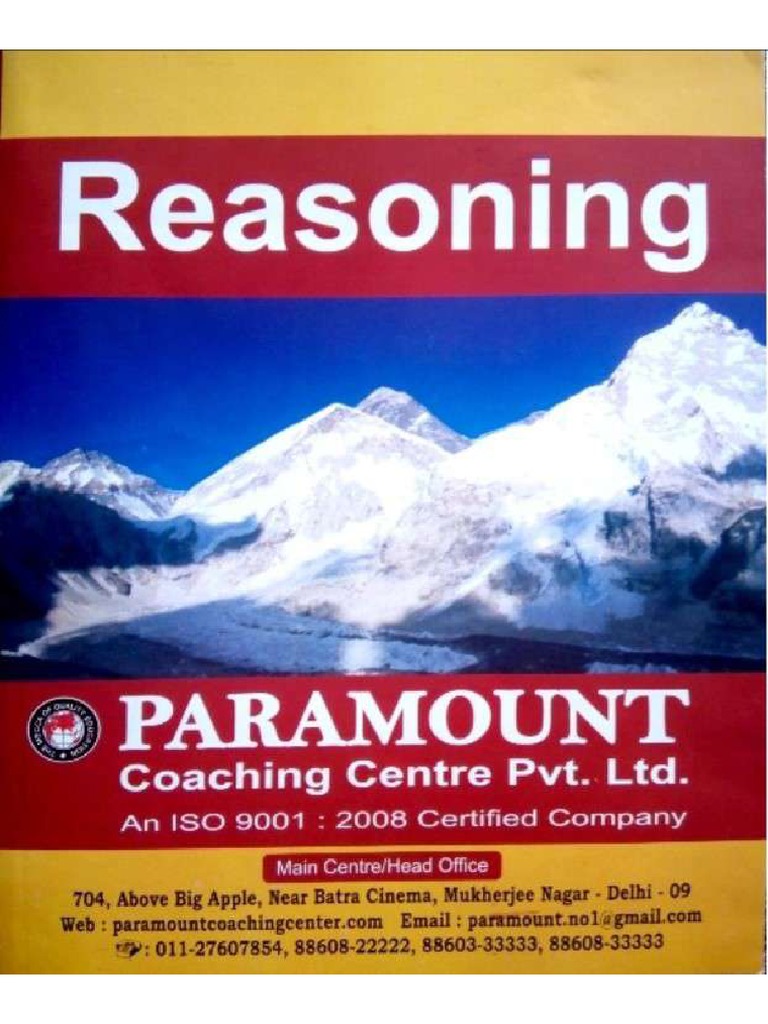 Paramount Reasoning Book in English | PDF
