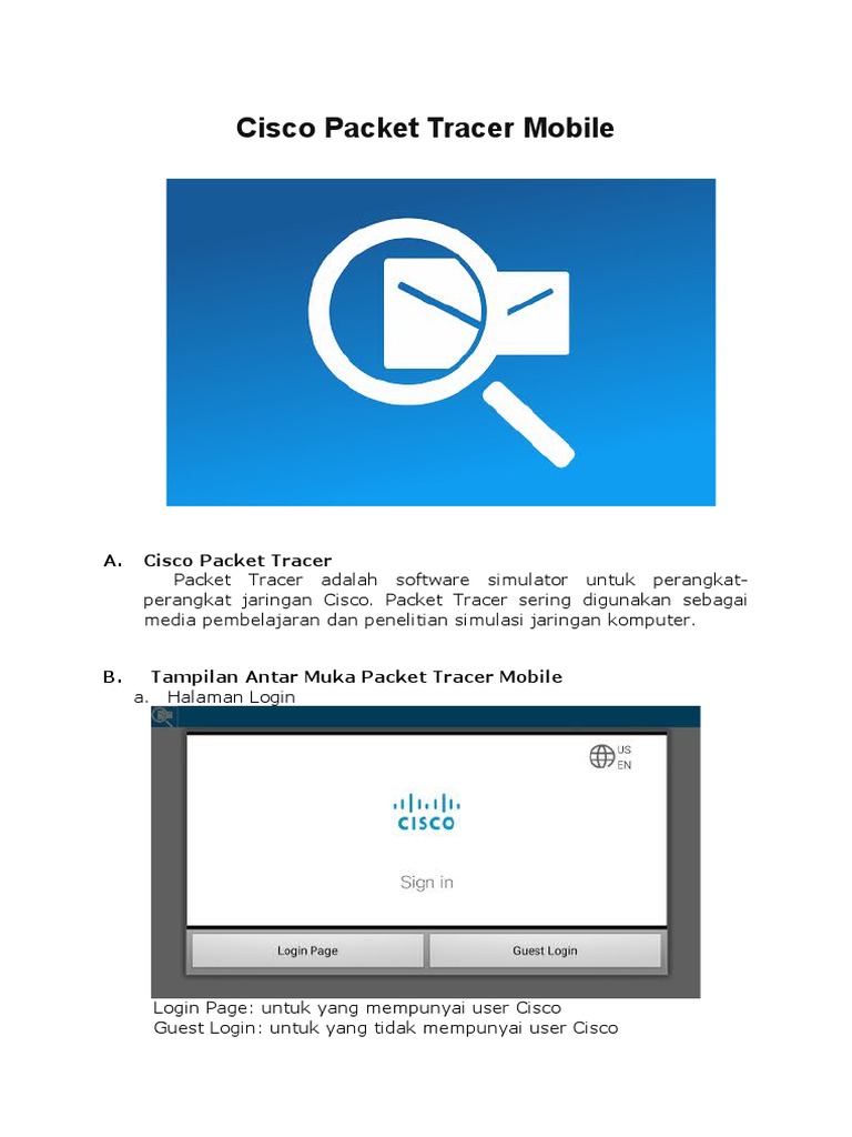 Cisco Packet Tracer Mobile | PDF