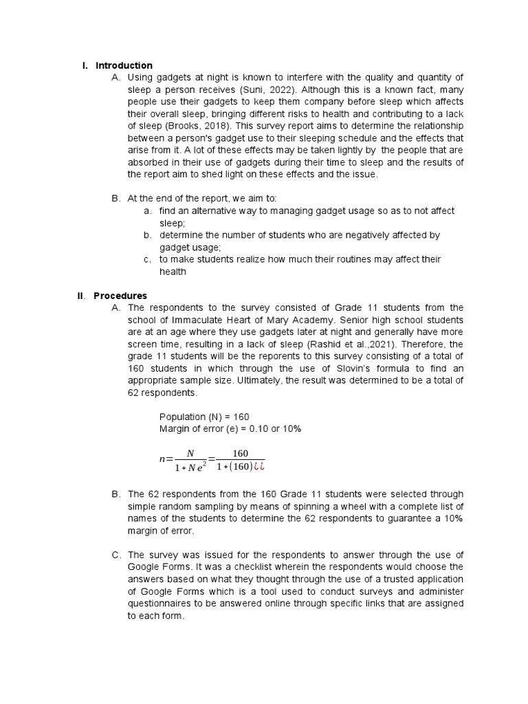 The Effects of Excessive Gadget Use On Grade 11 Students Sleeping ...