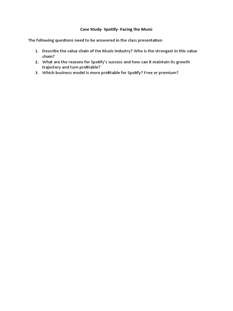 Spotify's Success and Business Model Analysis | PDF