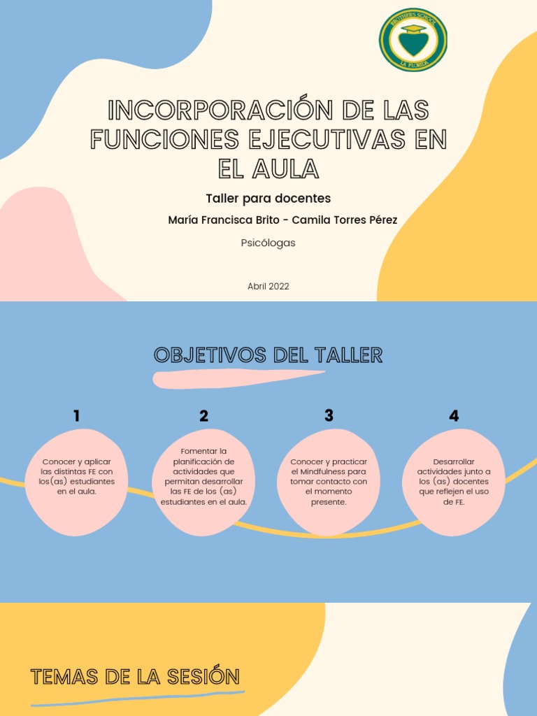 Taller de Funciones Ejecutivas en Aula | PDF | Las emociones | Aprendizaje