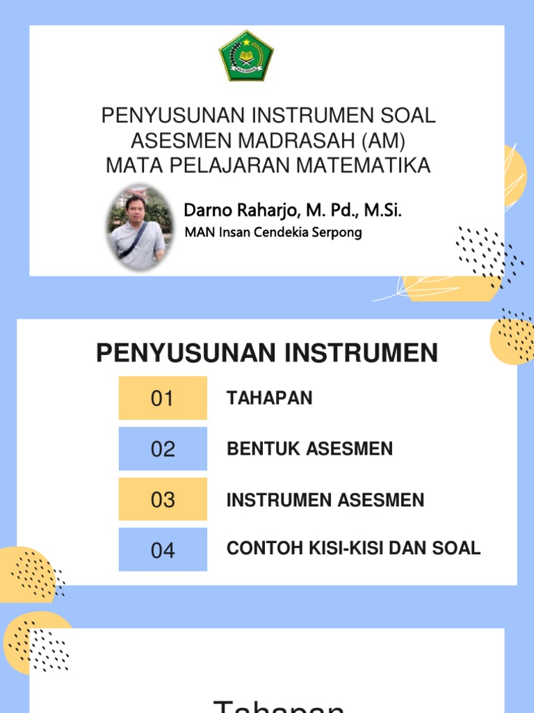 H3S1 - Penyusunan Instrumen Soal AM Matematika | PDF