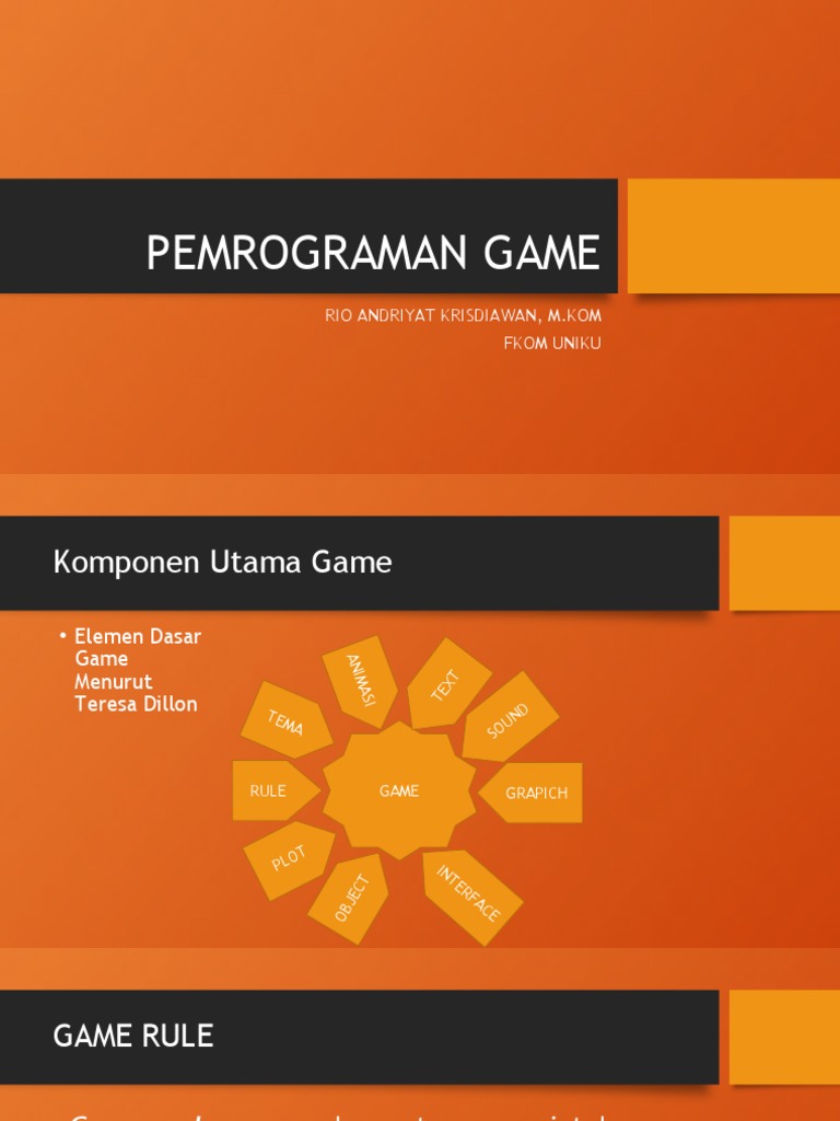 Komponen Utama dalam Pemrograman Game | PDF