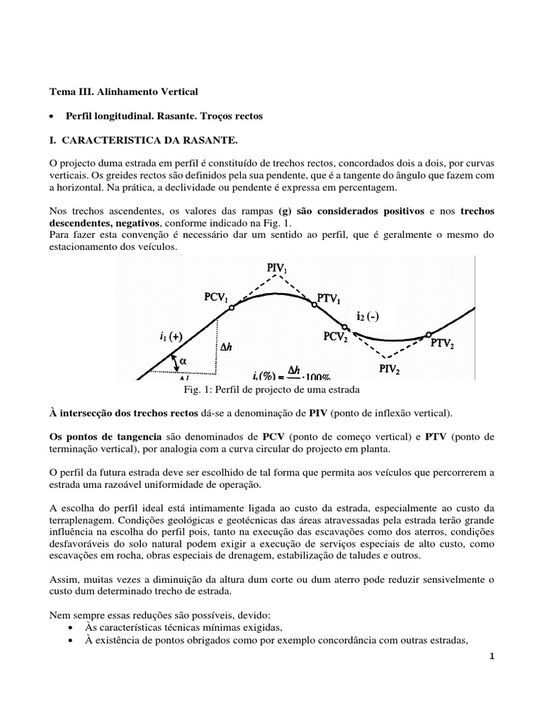 Alinhamento Vertical Pdf Tráfego 