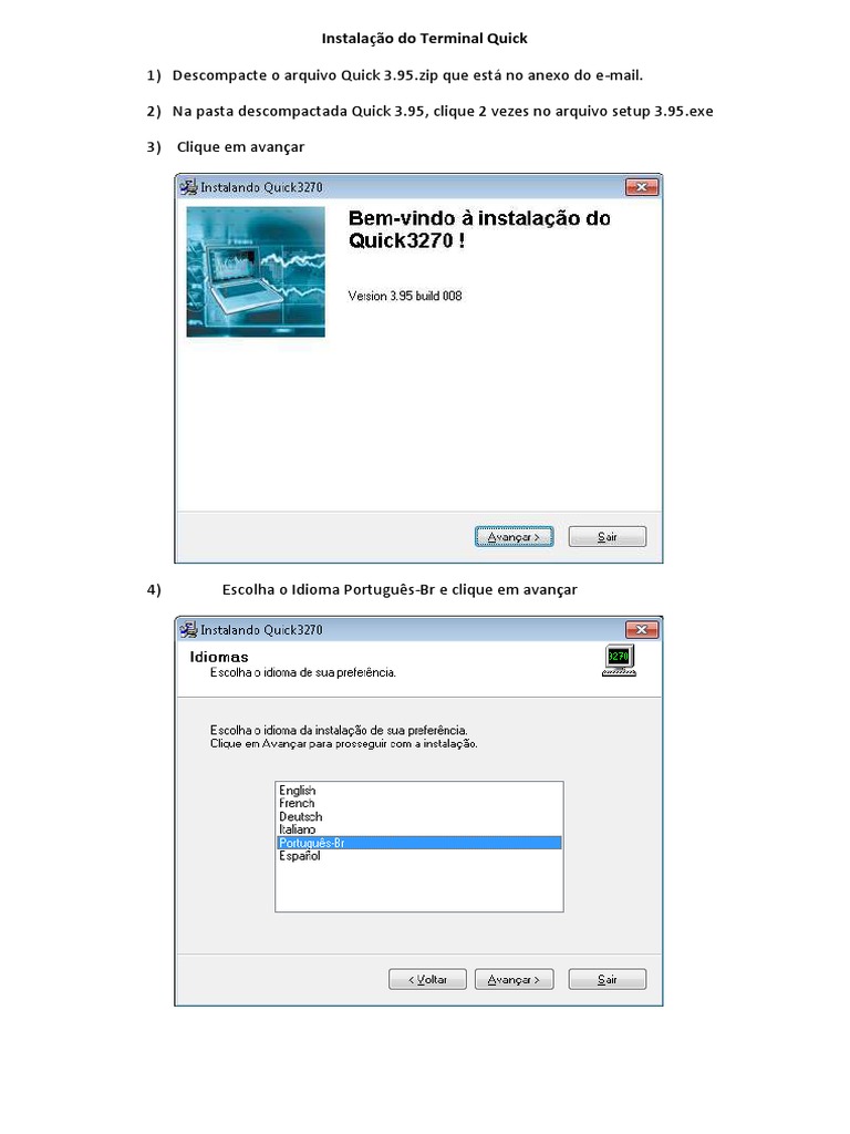 Guia de instalação e configuração do Terminal Quick e impressora | PDF ...