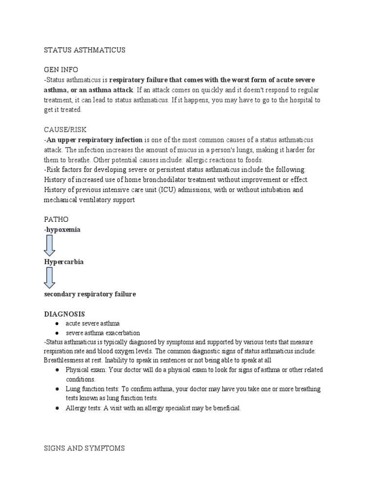 Status Asthmaticus Pdf