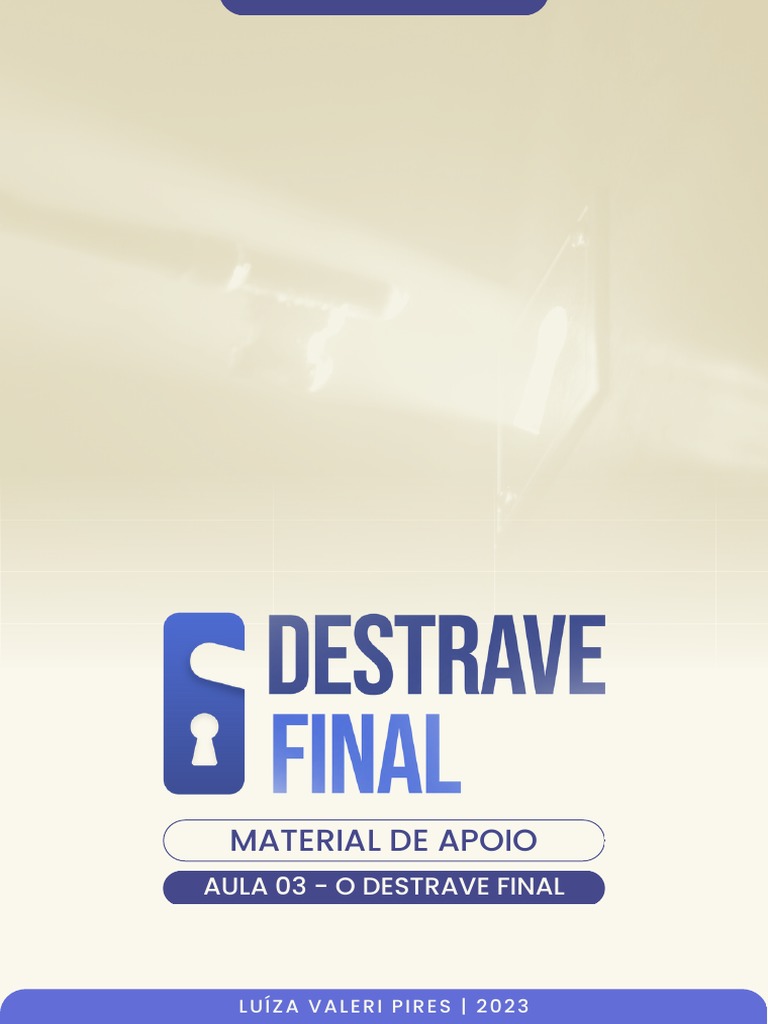 Material de Apoio Destrave Final Aula 03 | PDF | Vida